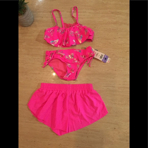 Limited Too | Swim | Limited Too Girls Swimswear Set 3 Pc Nwt | Poshmark